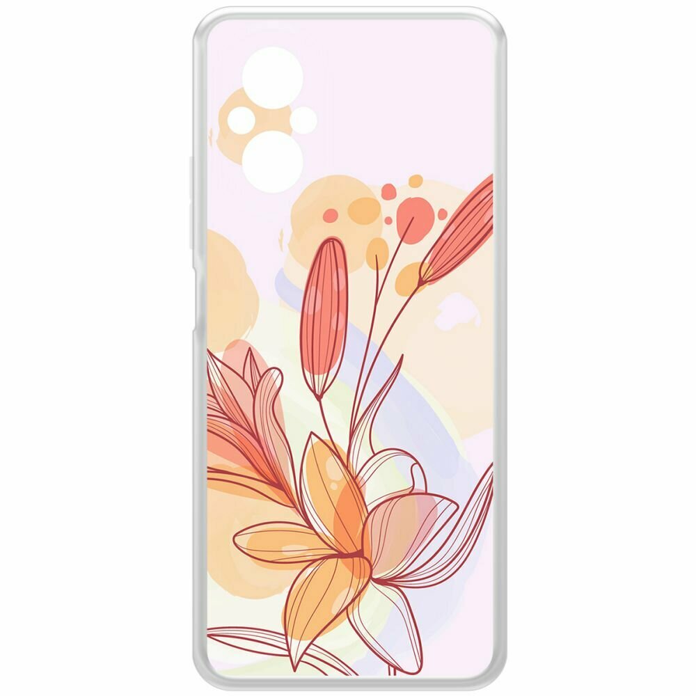 Чехол-накладка Krutoff Clear Case Фантазия для Realme C67, с рисунком, термопластичный полиуретан (TPU)