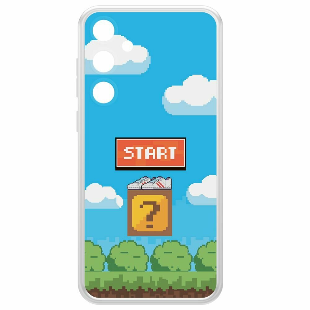 Чехол-накладка Krutoff Clear Case Кроссовки детские 8-Бит для Samsung Galaxy A35 5G (A356)