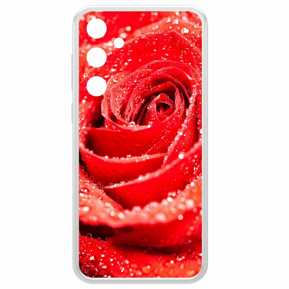Чехол-накладка Krutoff Clear Case Роза для Samsung Galaxy A55 5G (A556)