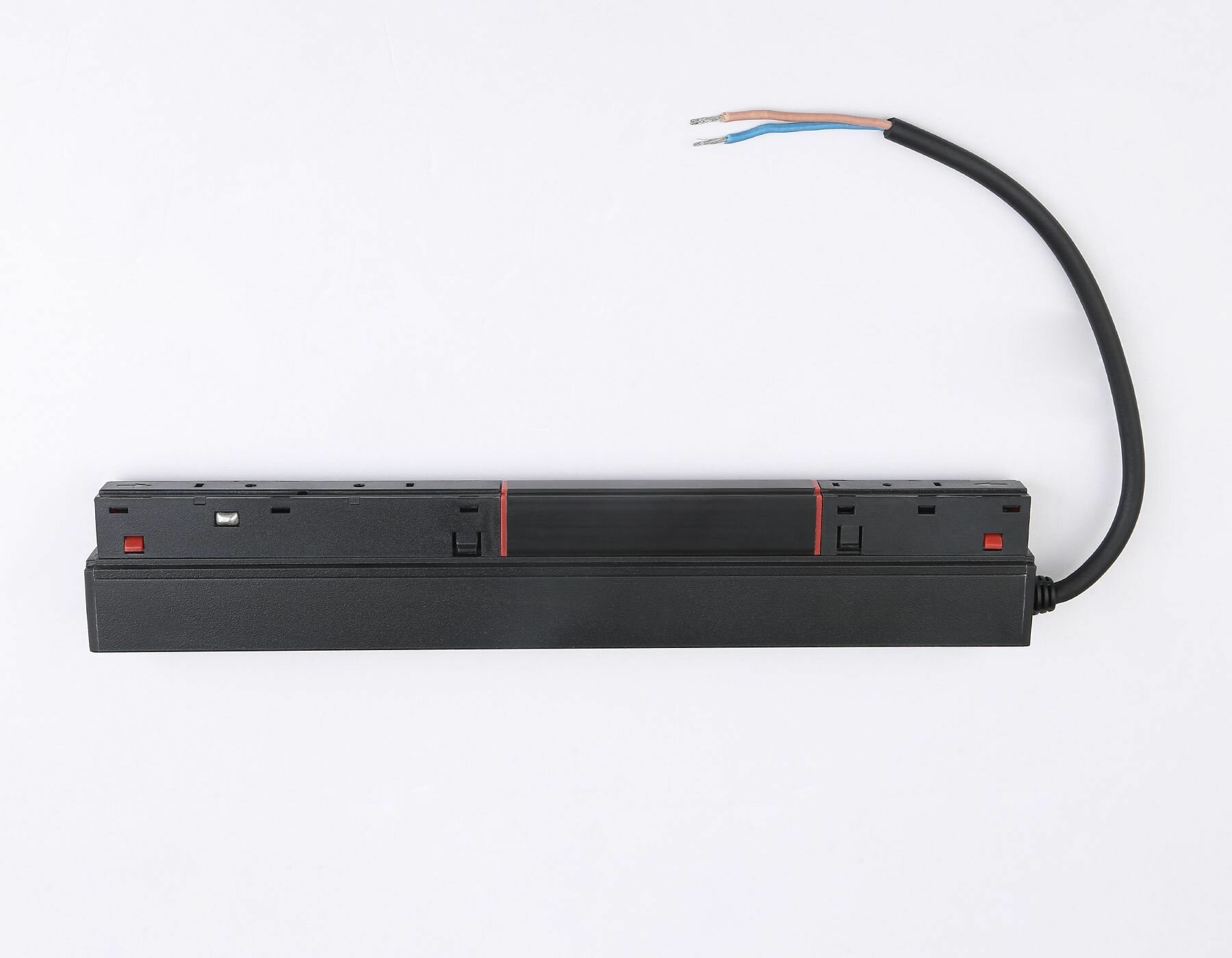 Блок питания внутренний с вводом питания для магнитного шинопровода IP20 200W 48V 260*45*23, черный