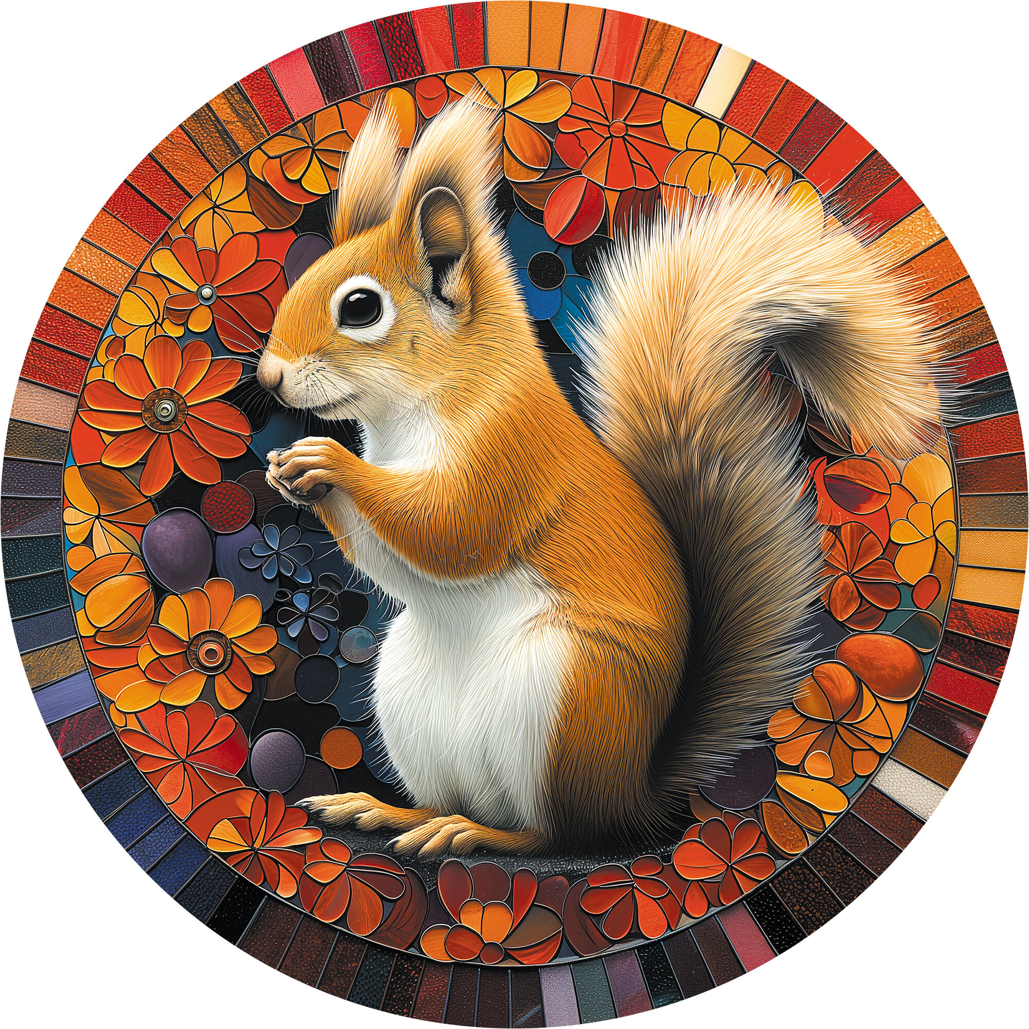 Деревянный пазл "Белка" коллекции "Мир животных" / 30х30см, 216 деталей / Подарок для взрослых и детей