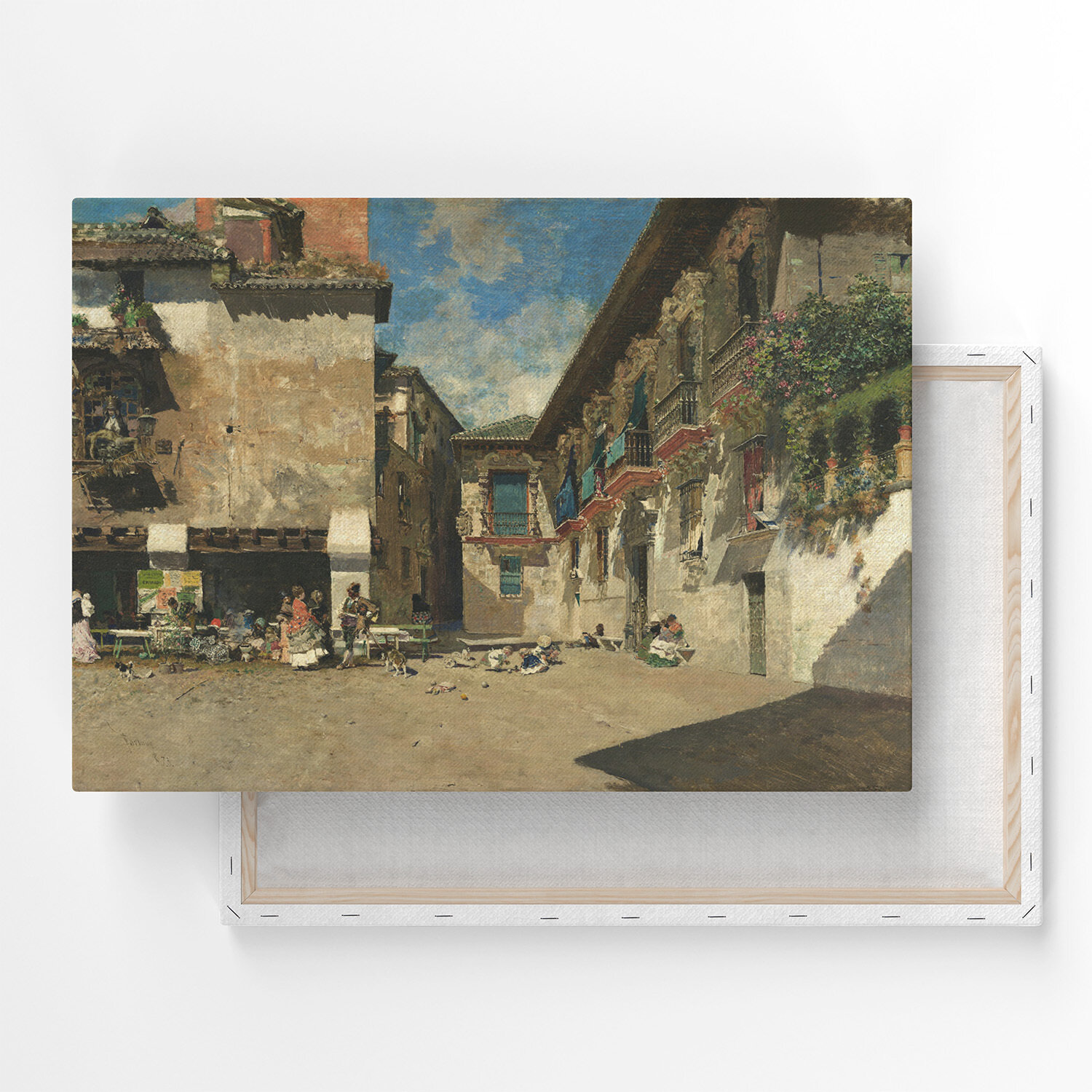 Картина на холсте, репродукция / Мариано Фортуни - The Old Town Hall in Granada / Размер 40 x 53 см