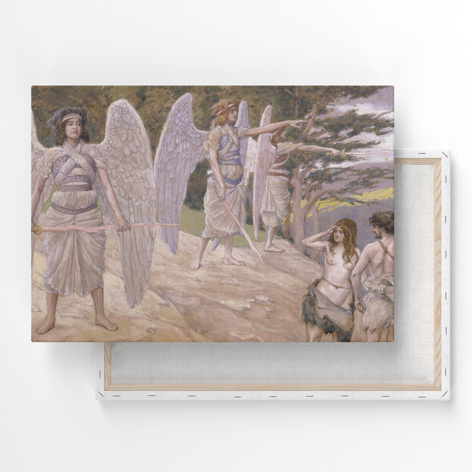 Картина на холсте, репродукция / Джеймс Тиссо - Adam and Eve Driven From Paradise / Размер 60 x 80 см