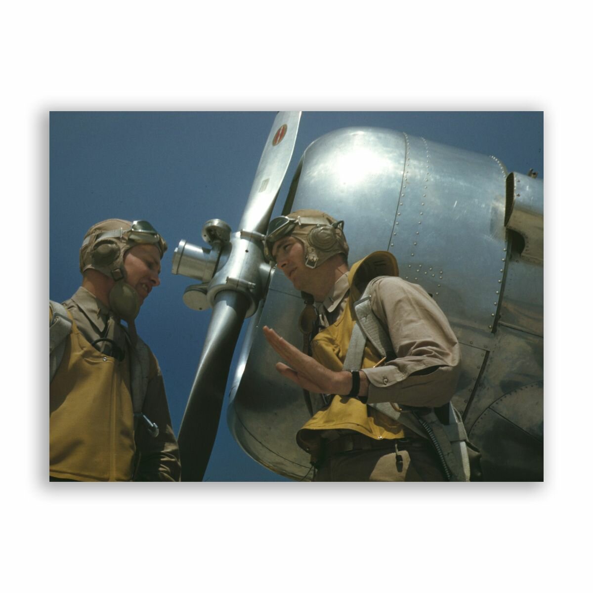 Постер, плакат на бумаге / Американские военные 40-х годов - Пилот / Размер 60 x 80 см