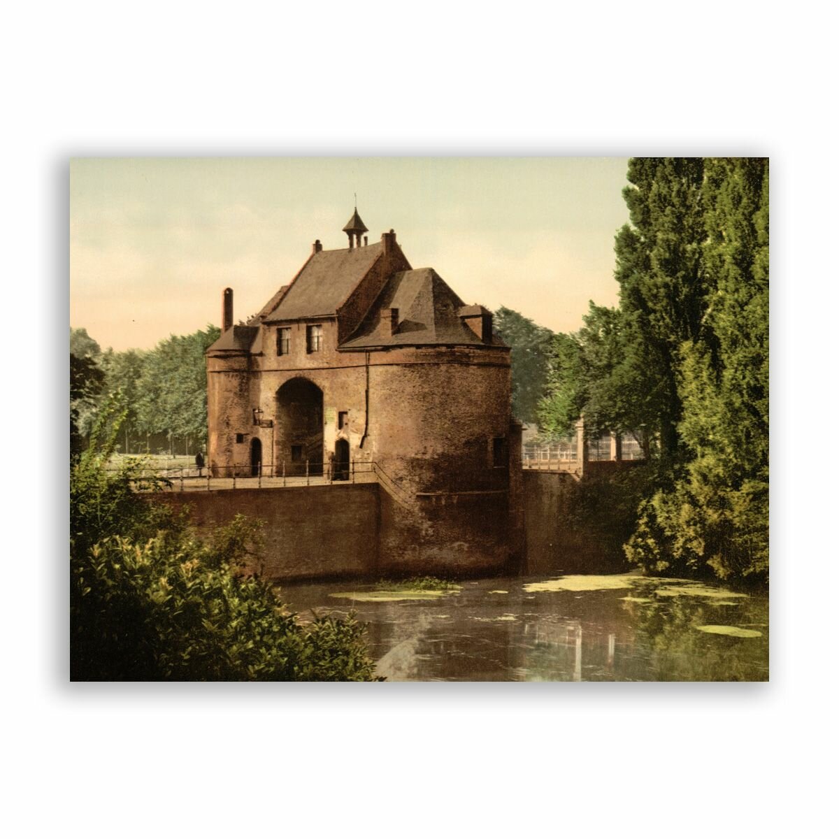 Постер, плакат на бумаге / The Marechal gate, Bruges, Belgium / Размер 40 x 53 см