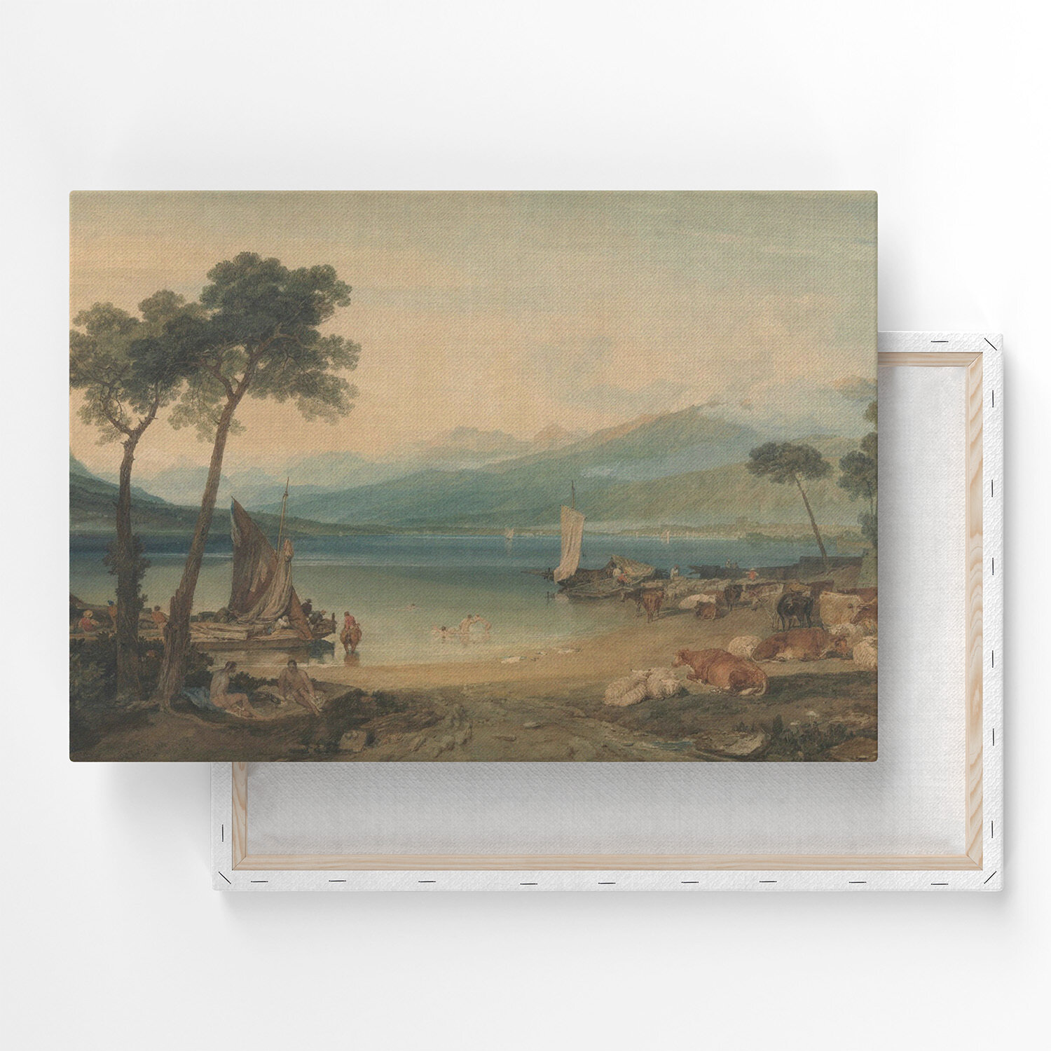 Картина на холсте, репродукция / Уильям Тёрнер - Lake Geneva and Mount Blanc / Размер 30 x 40 см