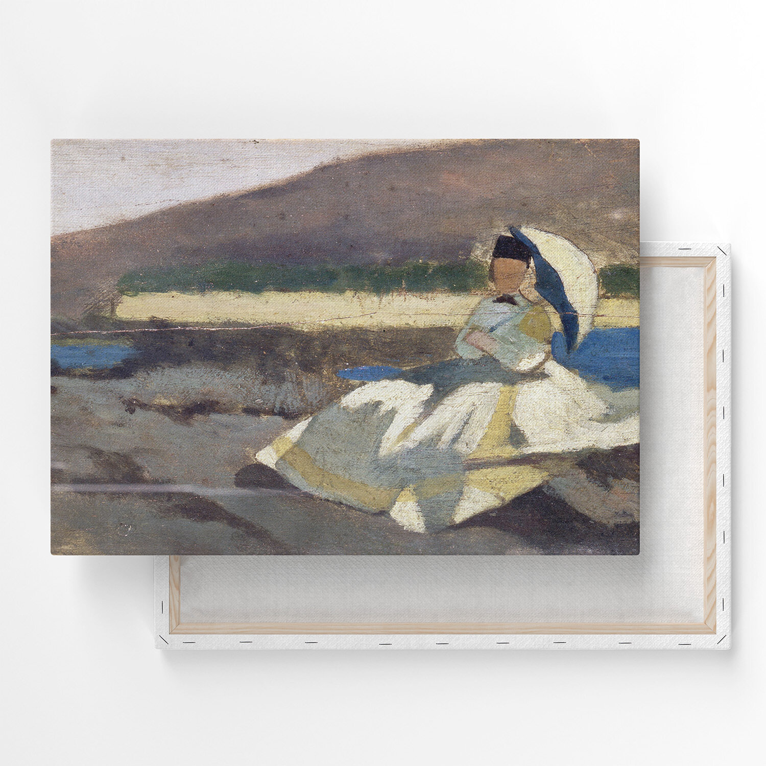 Картина на холсте, репродукция / Джованни Фаттори - Woman Outdoors / Размер 30 x 40 см