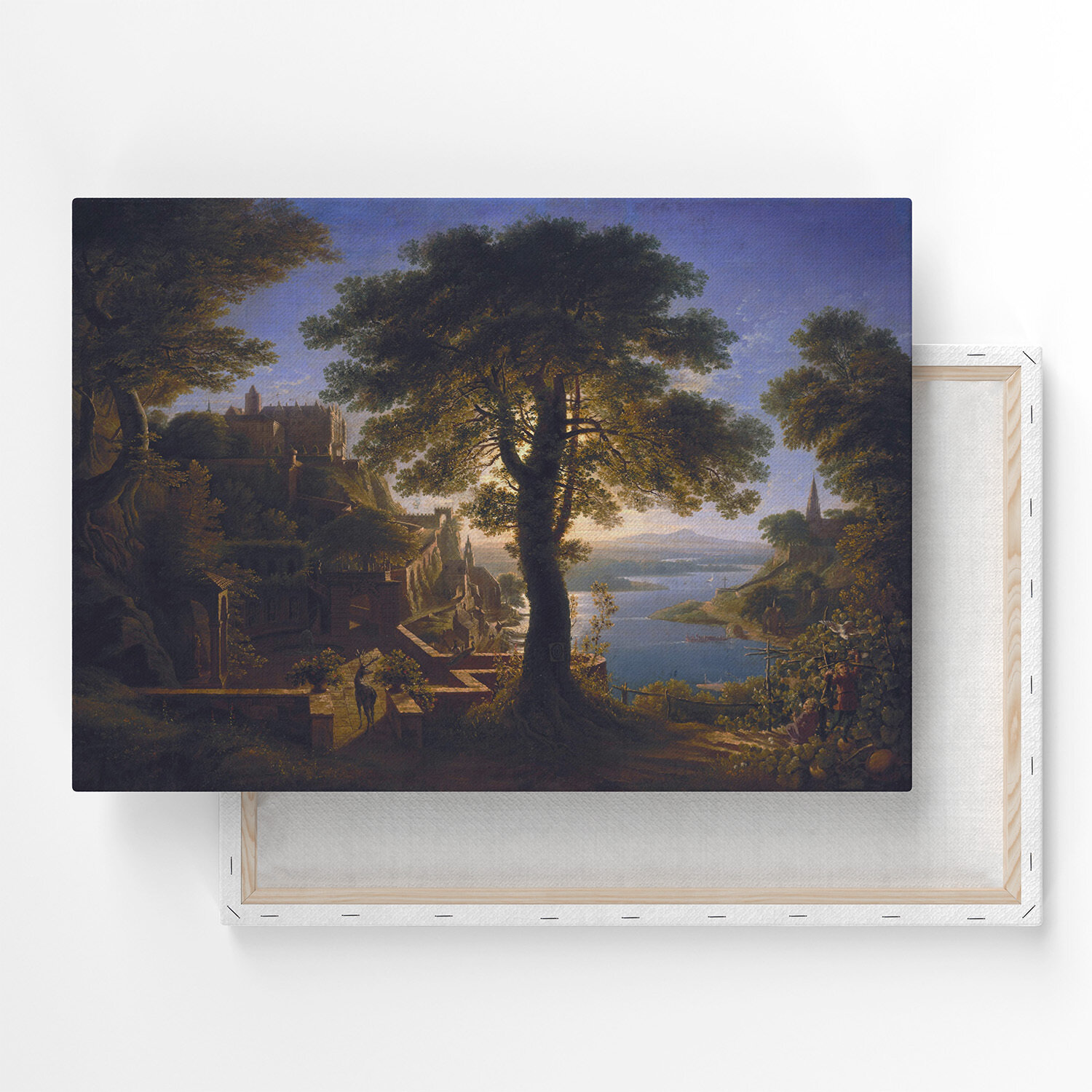 Картина на холсте, репродукция / Карл Фридрих Шинкель - Castle by the River / Размер 40 x 53 см