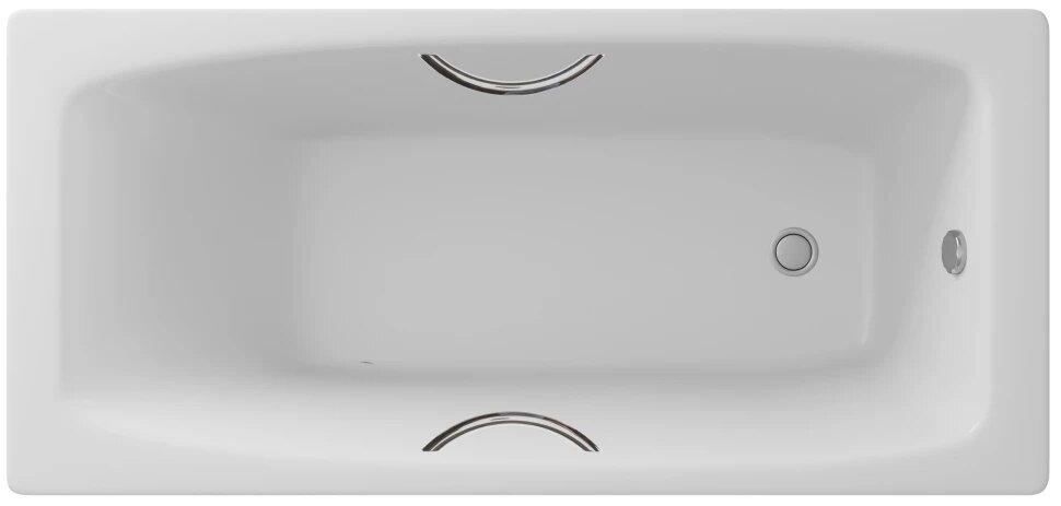 Ванна чугунная Delice Repos DLR220508R 170x70 см с ручками, белый
