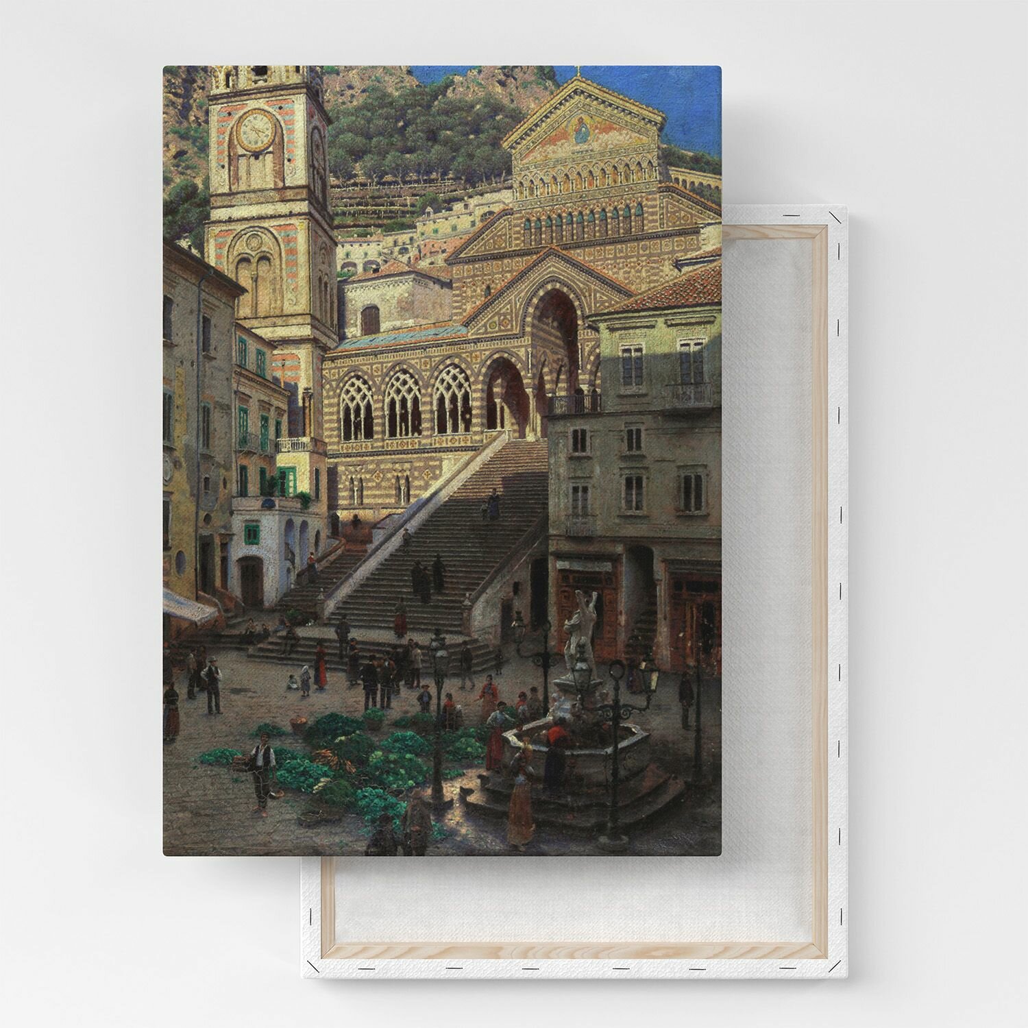 Картина на холсте, репродукция / Александр Герымский - Собор в Амальфи / Размер 30 x 40 см