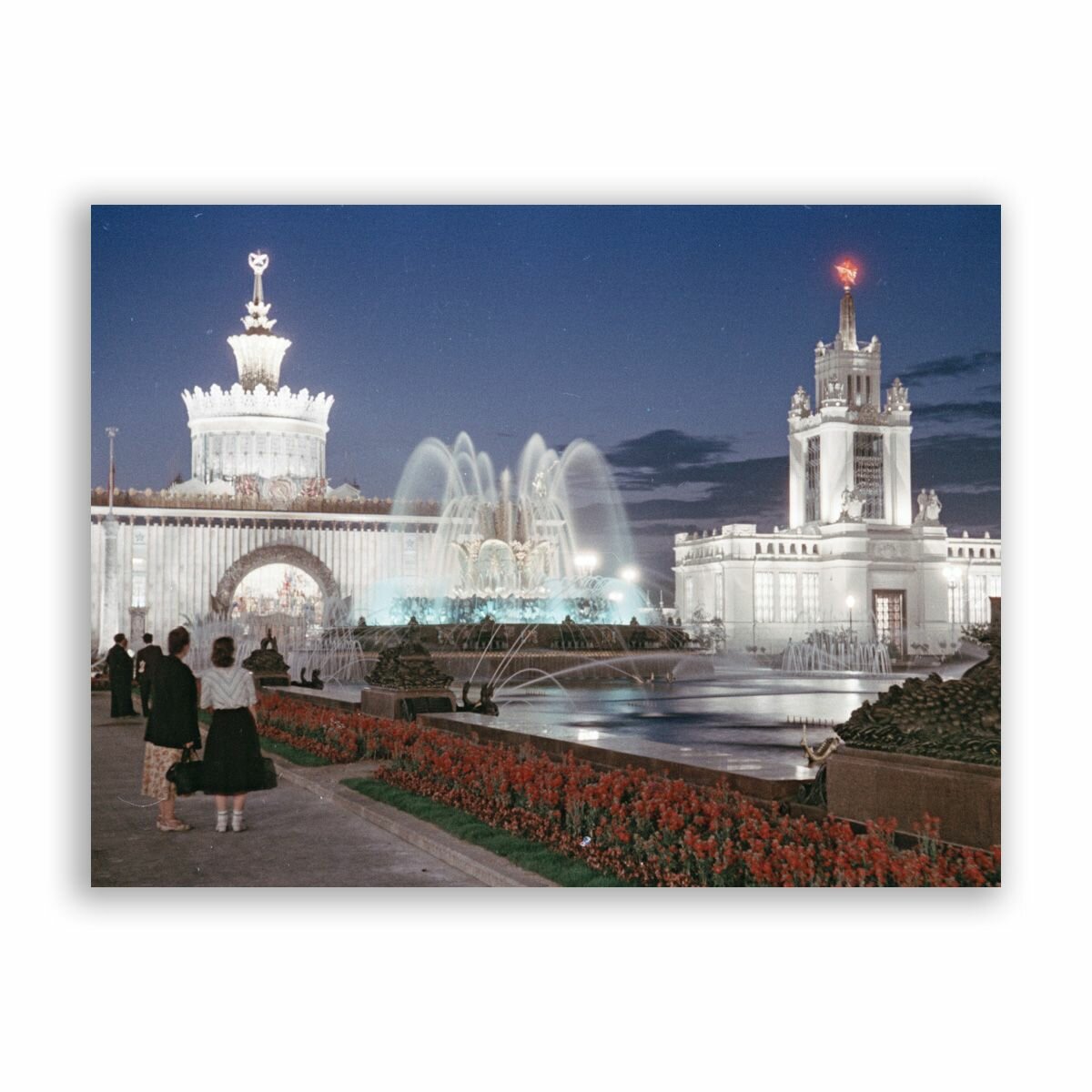 Советский постер, плакат на бумаге / ВДНХ / Размер 60 x 80 см