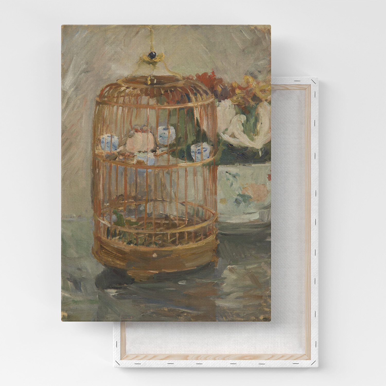 Картина на холсте, репродукция / Берта Моризо - The Cage / Размер 80 x 106 см