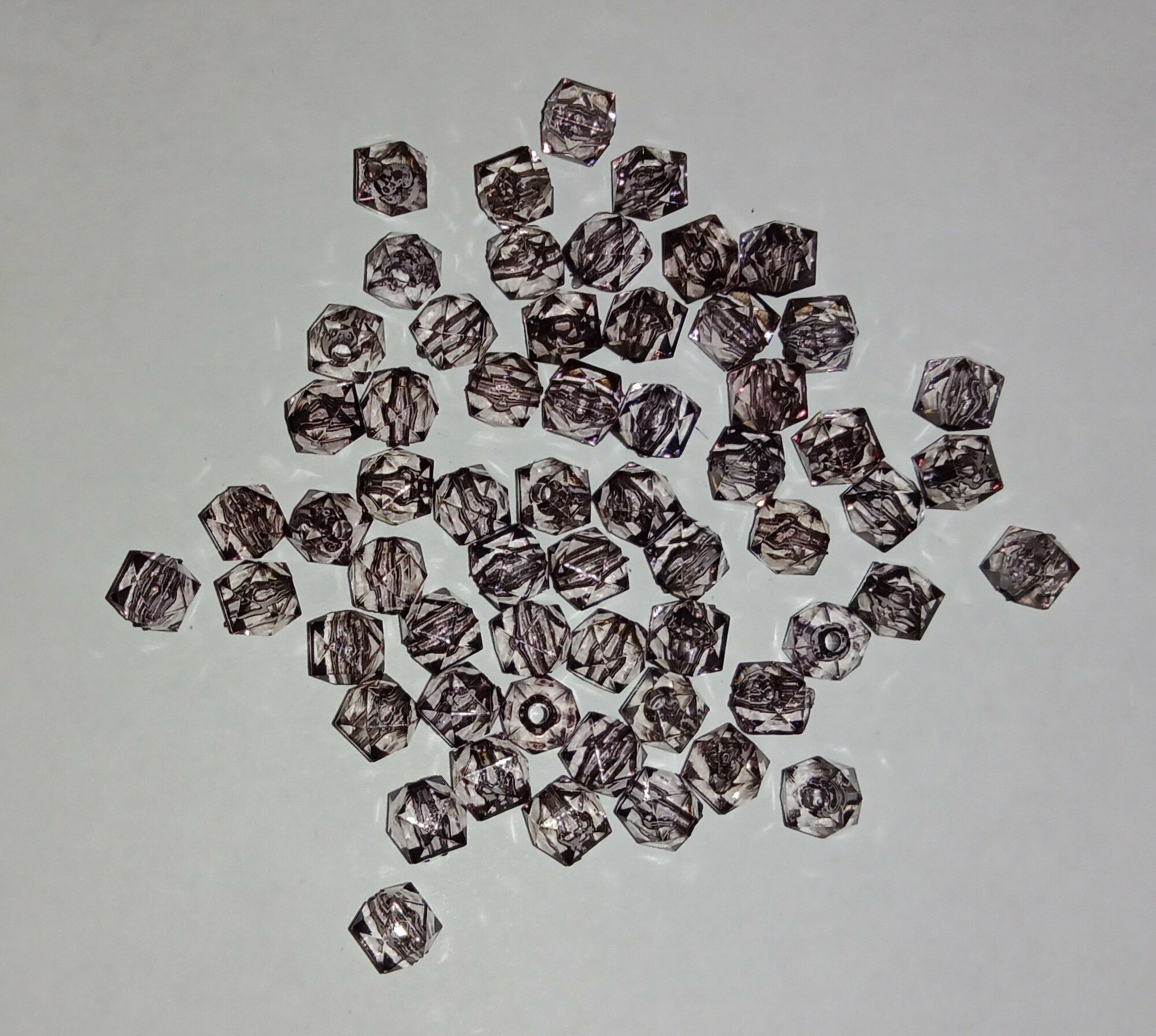 Бусины коричневые многогранные 10мм