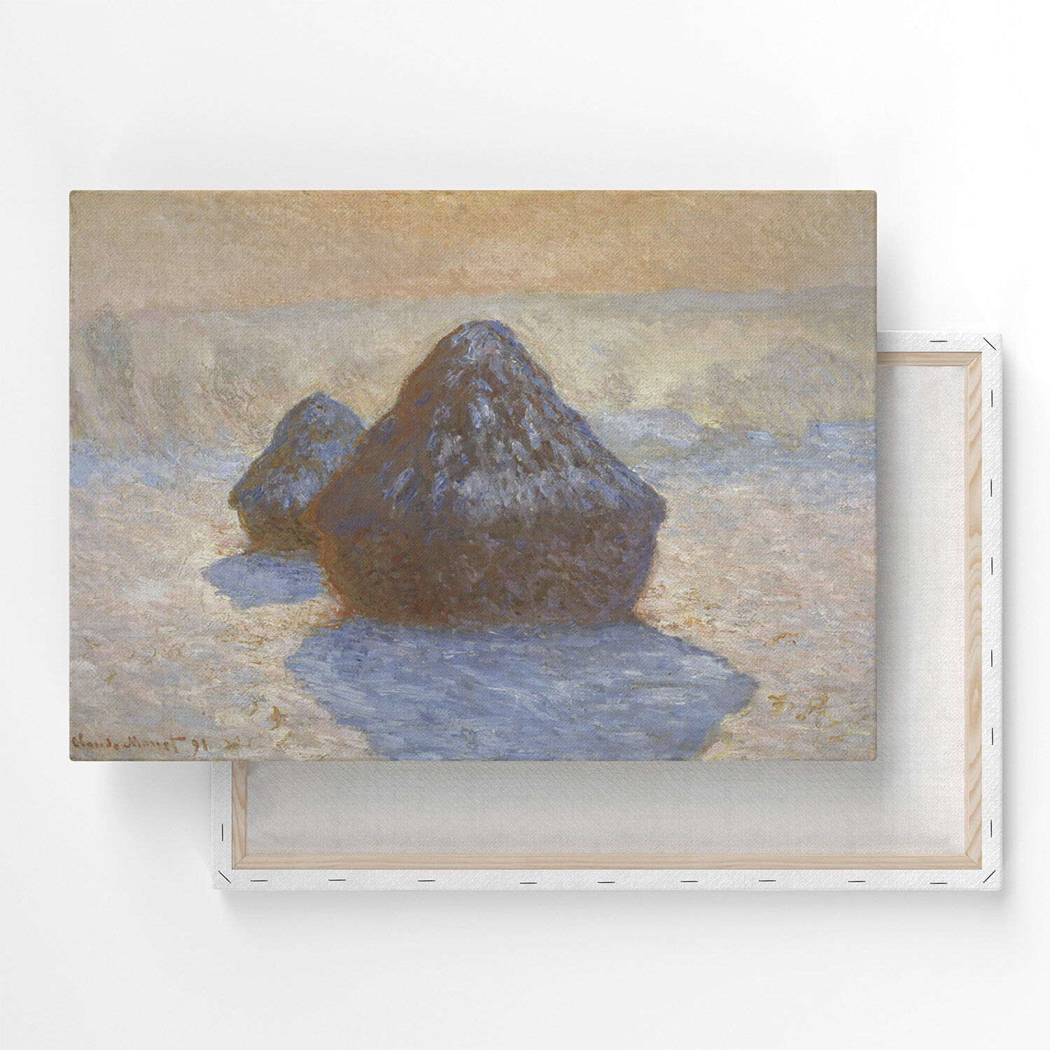 Картина на холсте, репродукция / Клод Моне - Стога сена / Размер 30 x 40 см