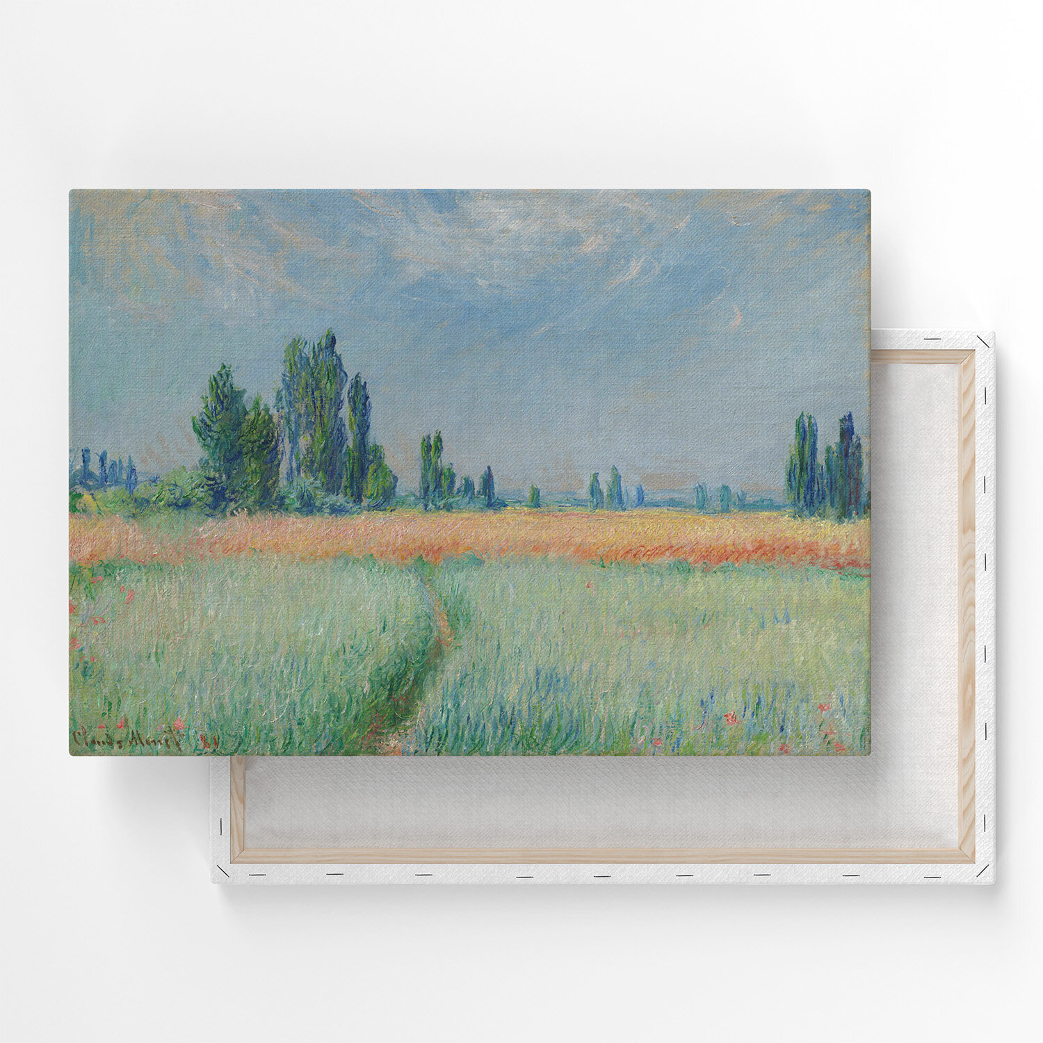 Картина на холсте, репродукция / Клод Моне - Пшеничное поле / Размер 30 x 40 см
