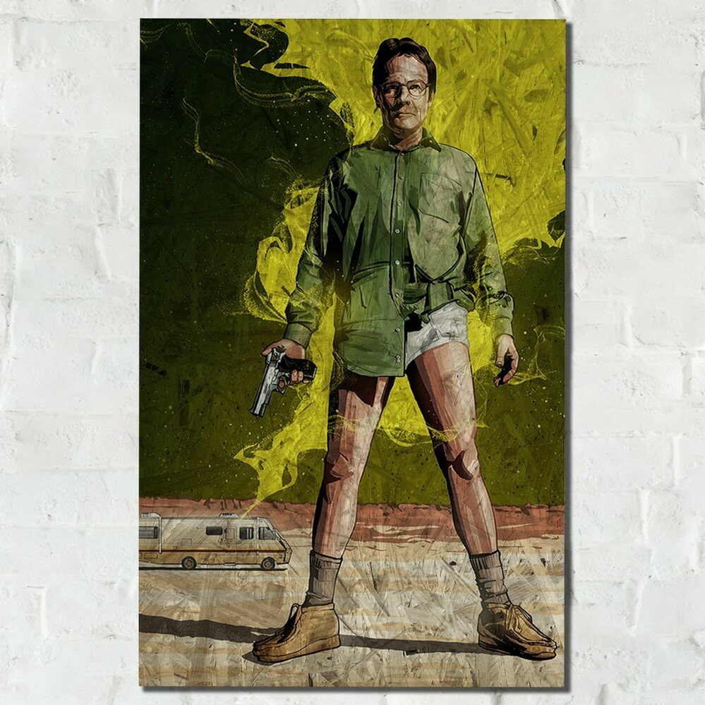 Картина интерьерная на рельефной доске сериал Breaking Bad (Во все тяжкие, Уолтер Уайт, Хайзенберг) - 13639 В