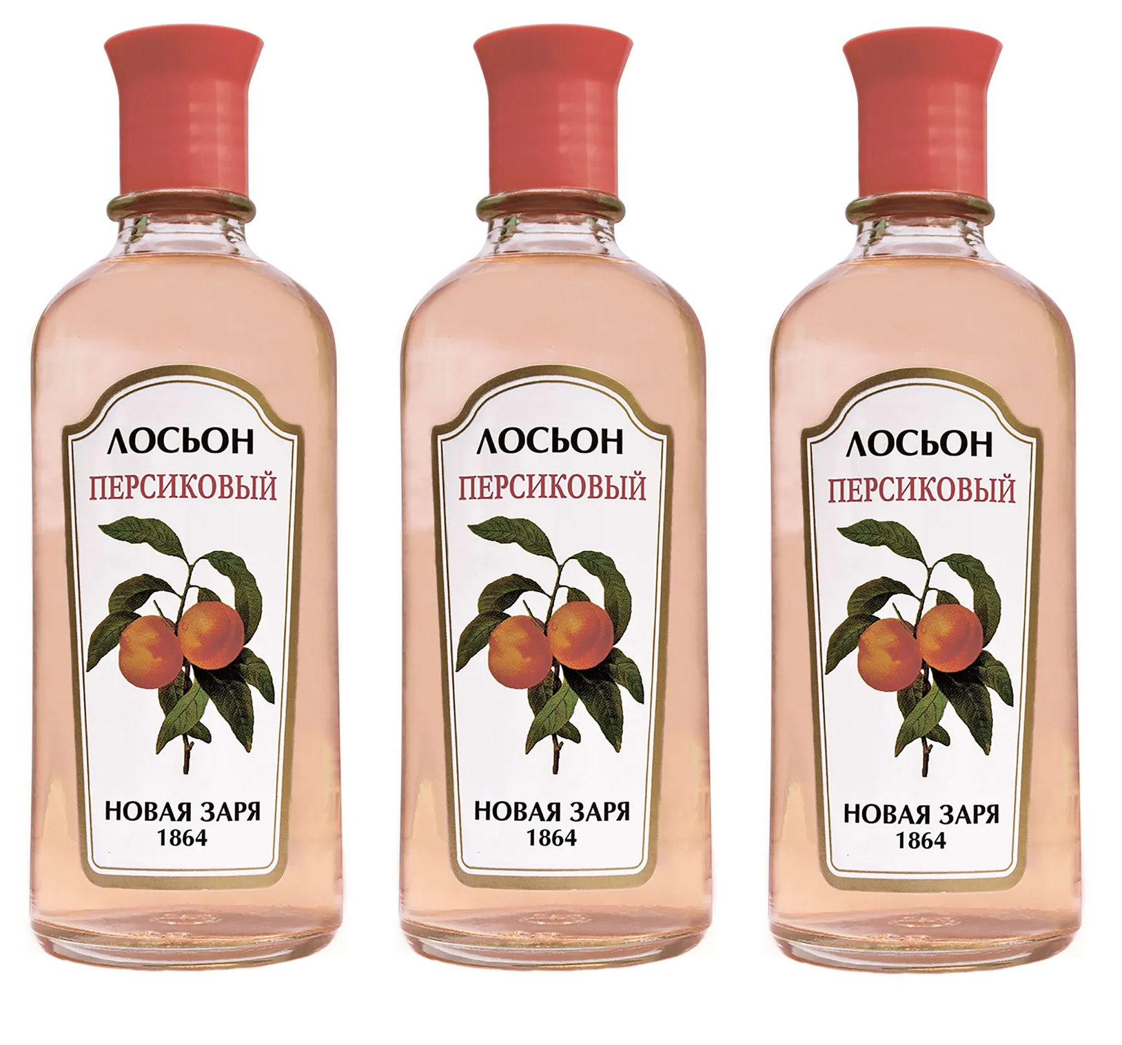 Лосьон для тела «Новая заря» Персиковый, 100 мл 3 бутылочки