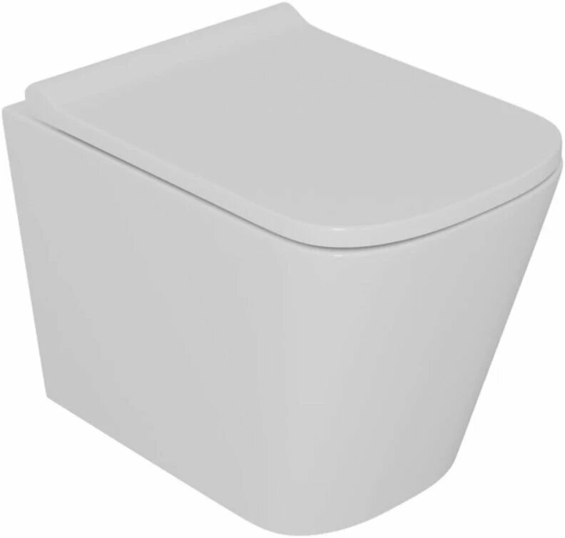 Унитаз подвесной D&K Berlin DT1436016 безободковый, с сиденьем микролифт, белый