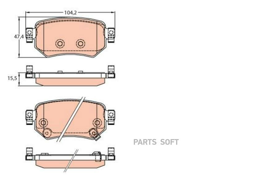 ZF RUSSIA GDB3632ZFR Колодки тормозные задние дисковые MAZDA 6 (2013>) под элек. ручник ()