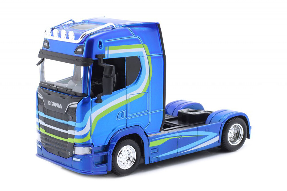 Модель коллекционная BBURAGO Scania S730 highline 2023 blue / скания хайлайн синий