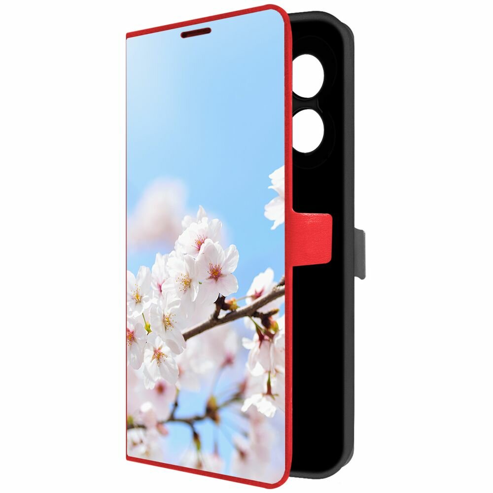 Чехол-книжка Krutoff Eco Book для Oppo A18 Цветение (красный)