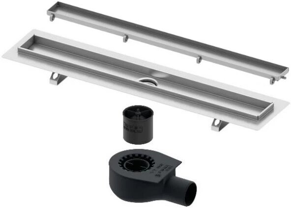 Душевой трап (лоток) Tece TECEdrainline plate 600900 + 650000 + 660016 + 600970 84,5 см, с решеткой, под плитку, хром