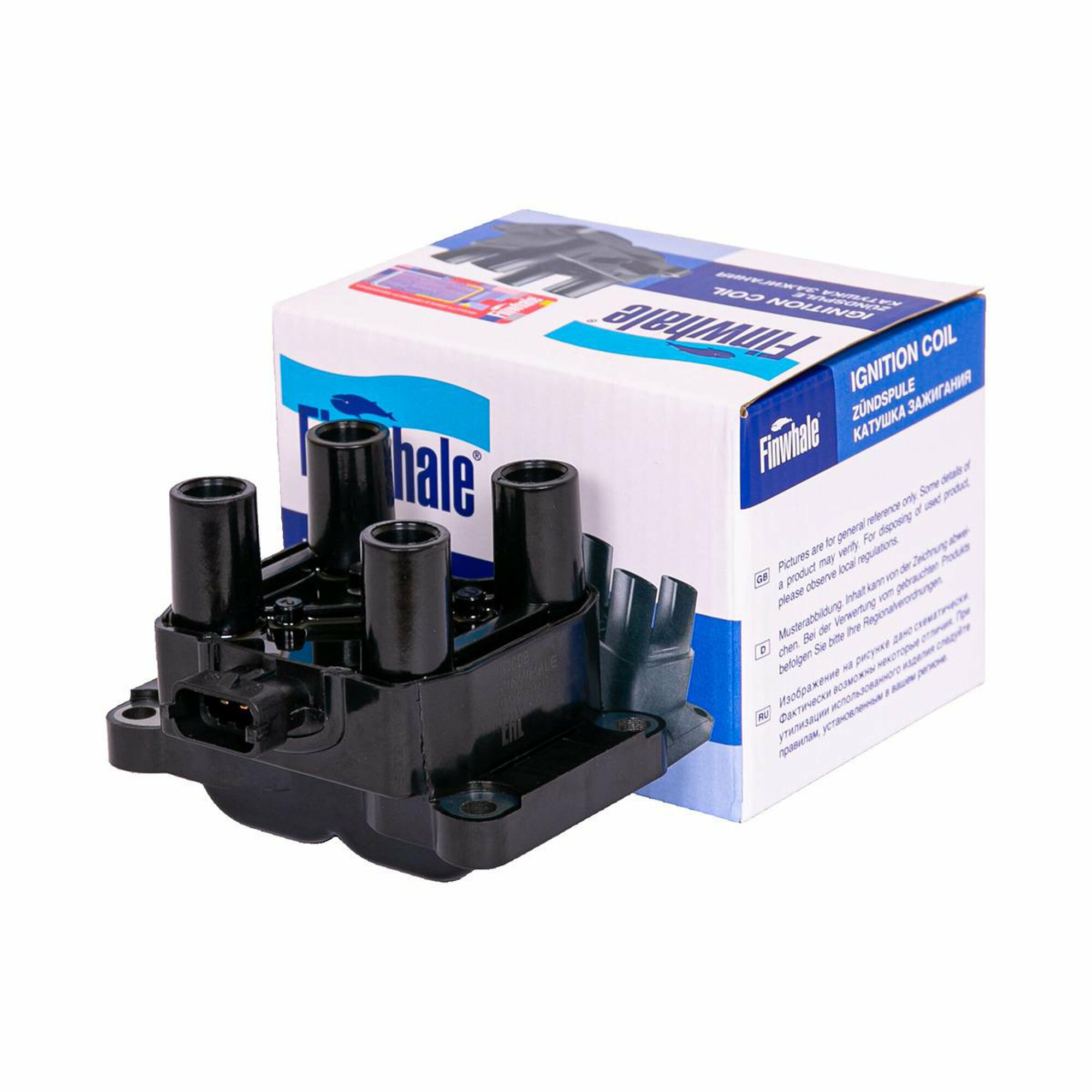 Катушка зажигания ВАЗ-2121, 2101-07, 2108-099,2113-15,2110-12, Kalina, Priora (8V) (Модуль) FINWHALE