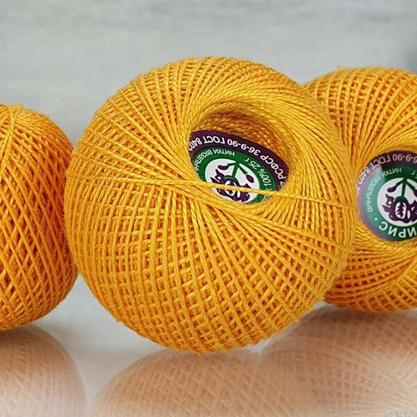 Пряжа ПНК им. Кирова ирис 25 0510 шафран (6 мотков)