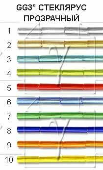 Zlatka Стеклярус GG-YW07 3' (0001-0010) 10 г - материал для ручного рукоделия и вышивки цвет №0006 св. синий