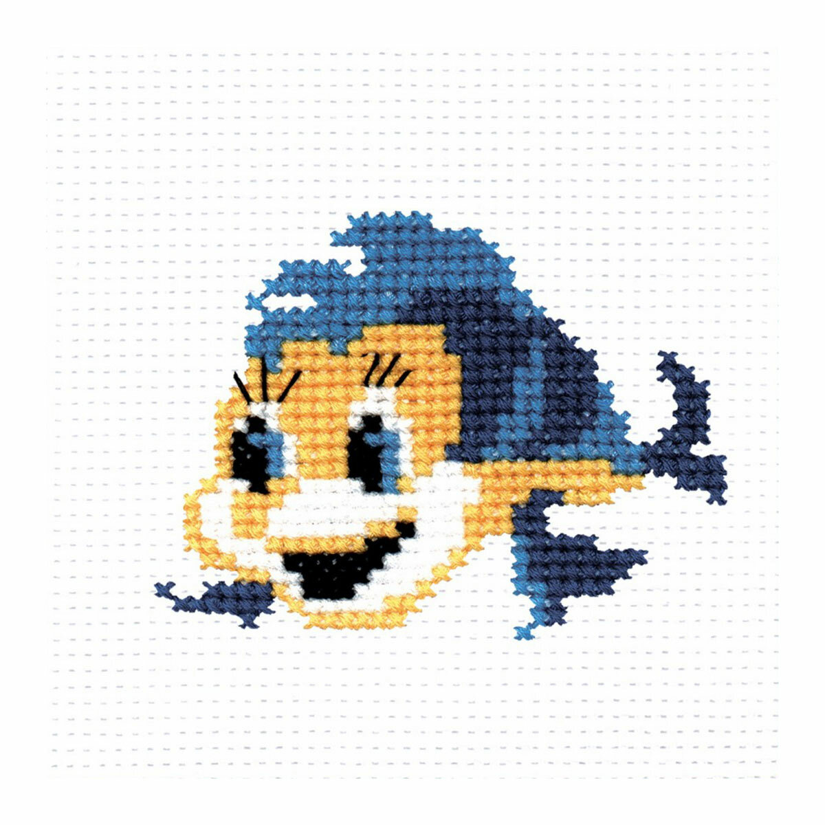 Набор для вышивания крестиком РС-Студия 'Рыбка', 9*7 см, на белой канве