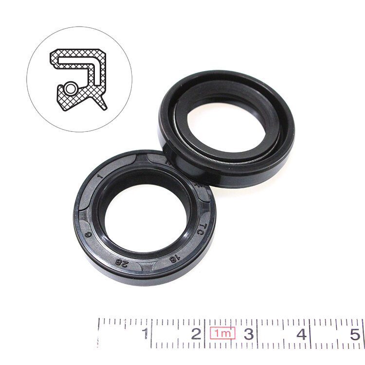 Манжета армированная (Сальник) 18х28х6 (тип 2 / TC) 70NBR (упаковка 2 шт.)