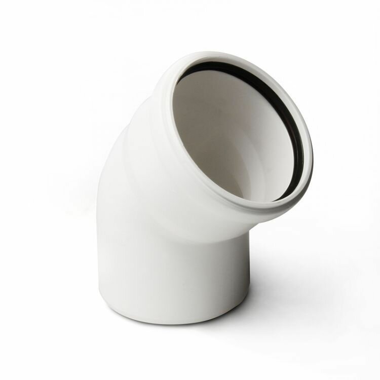 Отвод 110х45 Stilte белая