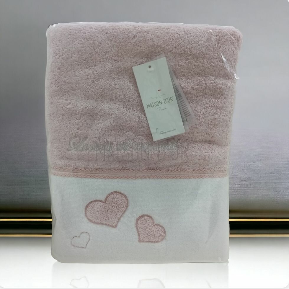 Полотенце Maison Dor MONIQUE HEARTS Пыльная роза 1 шт. 85*150