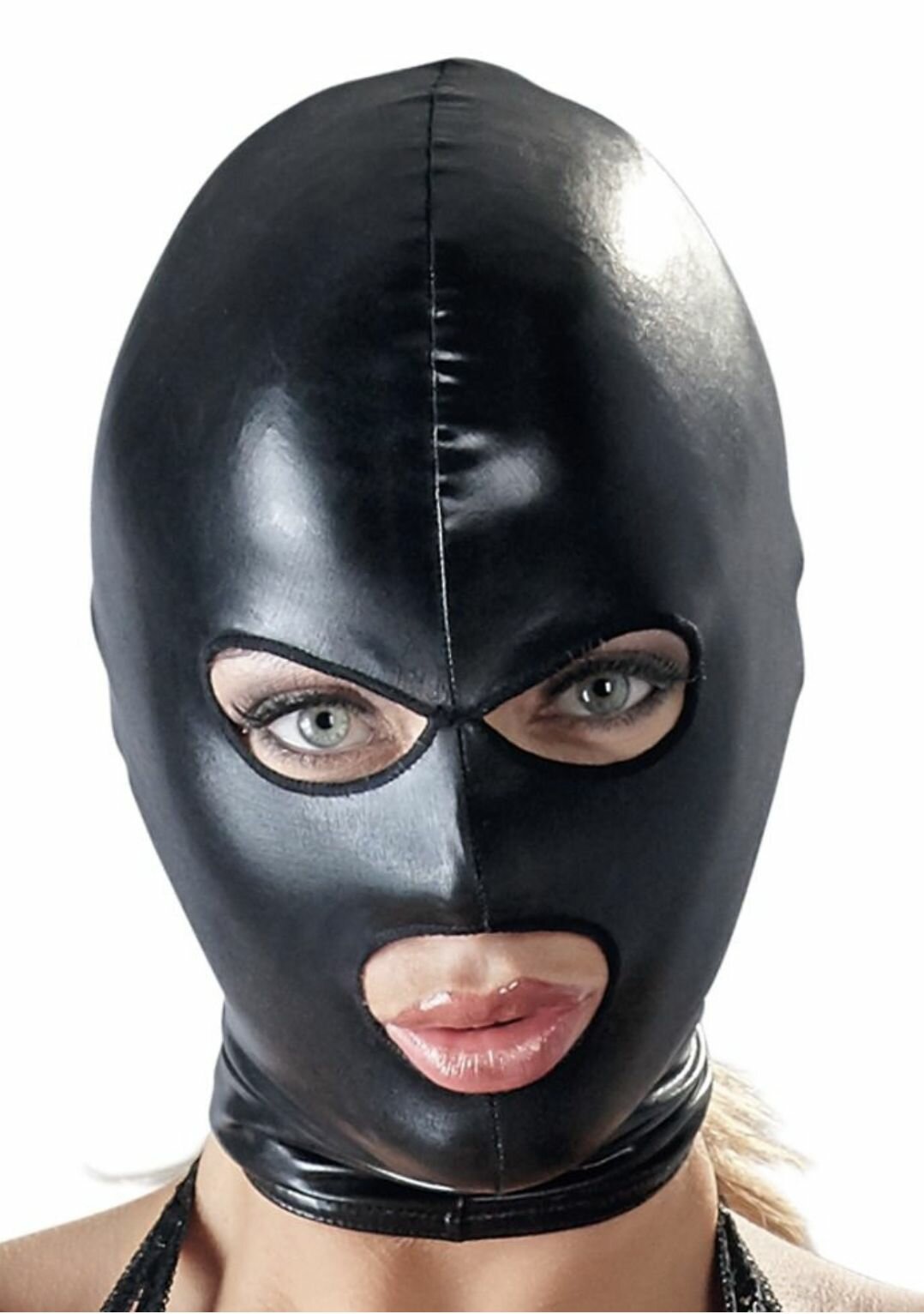 Маска Kopfmaske Bad Kitty 2491931, на голову, с wet-look, чёрная