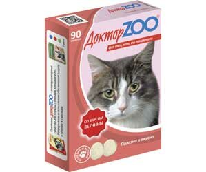 Витамины для кошек доктор zoo ветчина 90таб