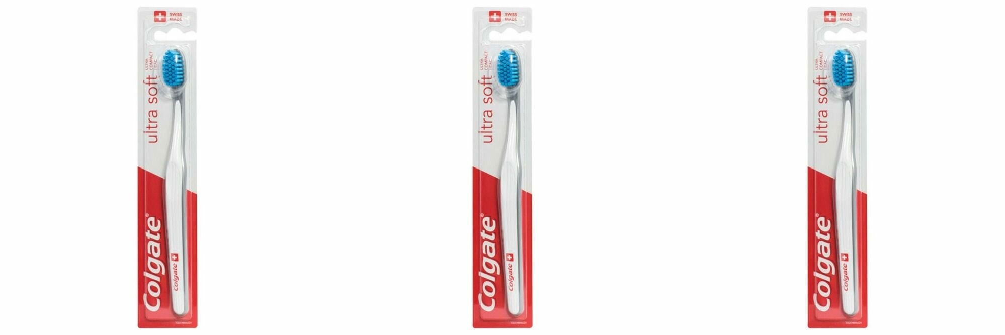 Colgate Зубная щетка Ultra Soft, для эффективной чистки зубов, ультрамягкая, 3 шт