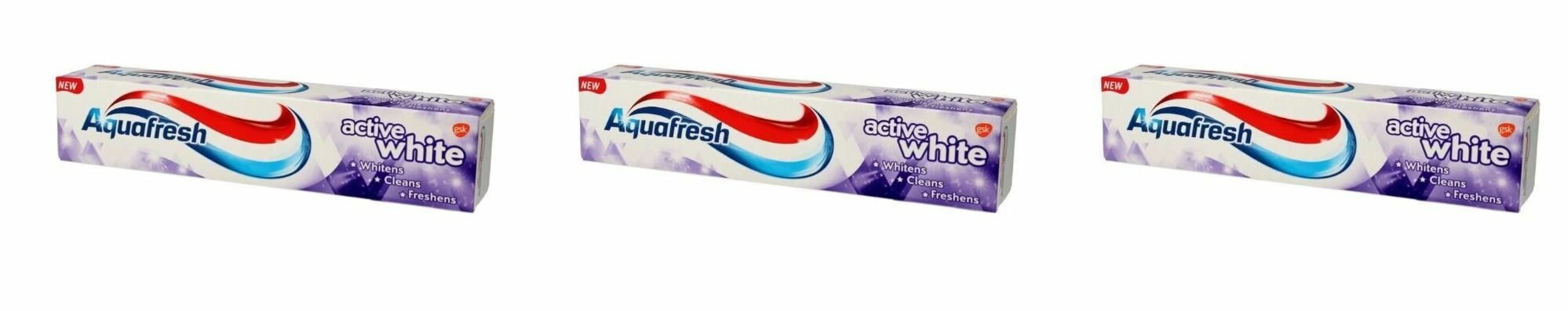Aquafresh Зубная паста Активное Отбеливание,125 мл - 3 шт