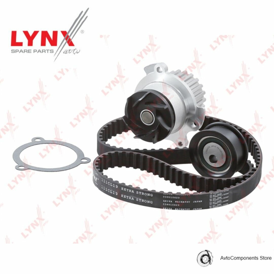 Комплект ГРМ / Ремень + Ролик + Помпа ВАЗ 2108, 2109, 2199, 2113, 2114, 2115, Лада Калина, Ока Двигатель 8 клап. OEM KP15521XS-1 / K015521