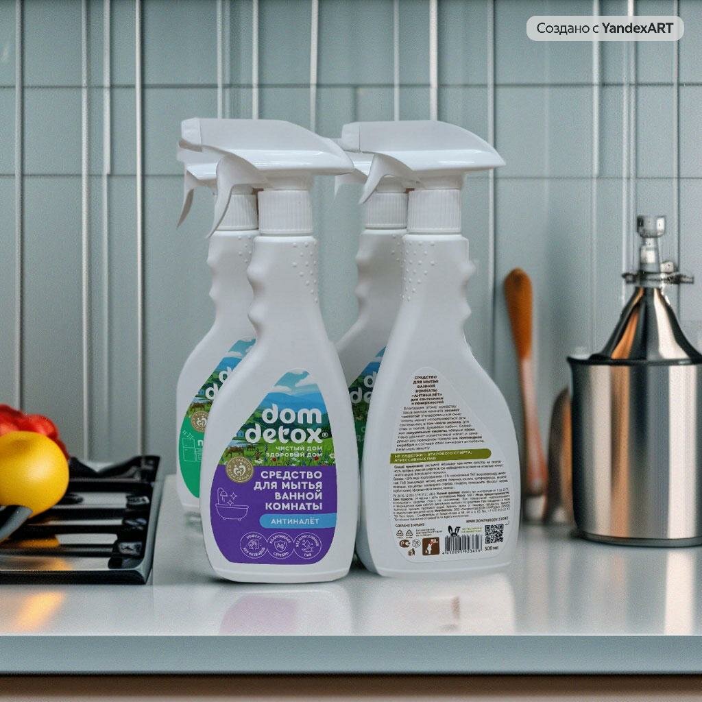 Средство для мытья ванной комнаты Dom Detox "Антиналет", 500 г, Дом Природы