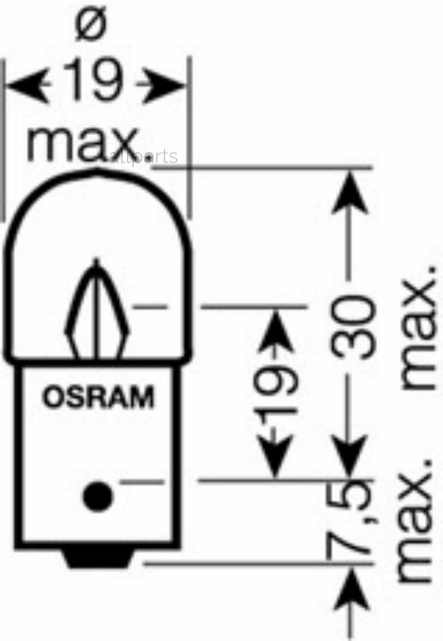 OSRAM 5627TSP Лампа 24V R5W 5W BA15s OSRAM 1 шт. 5627TSP