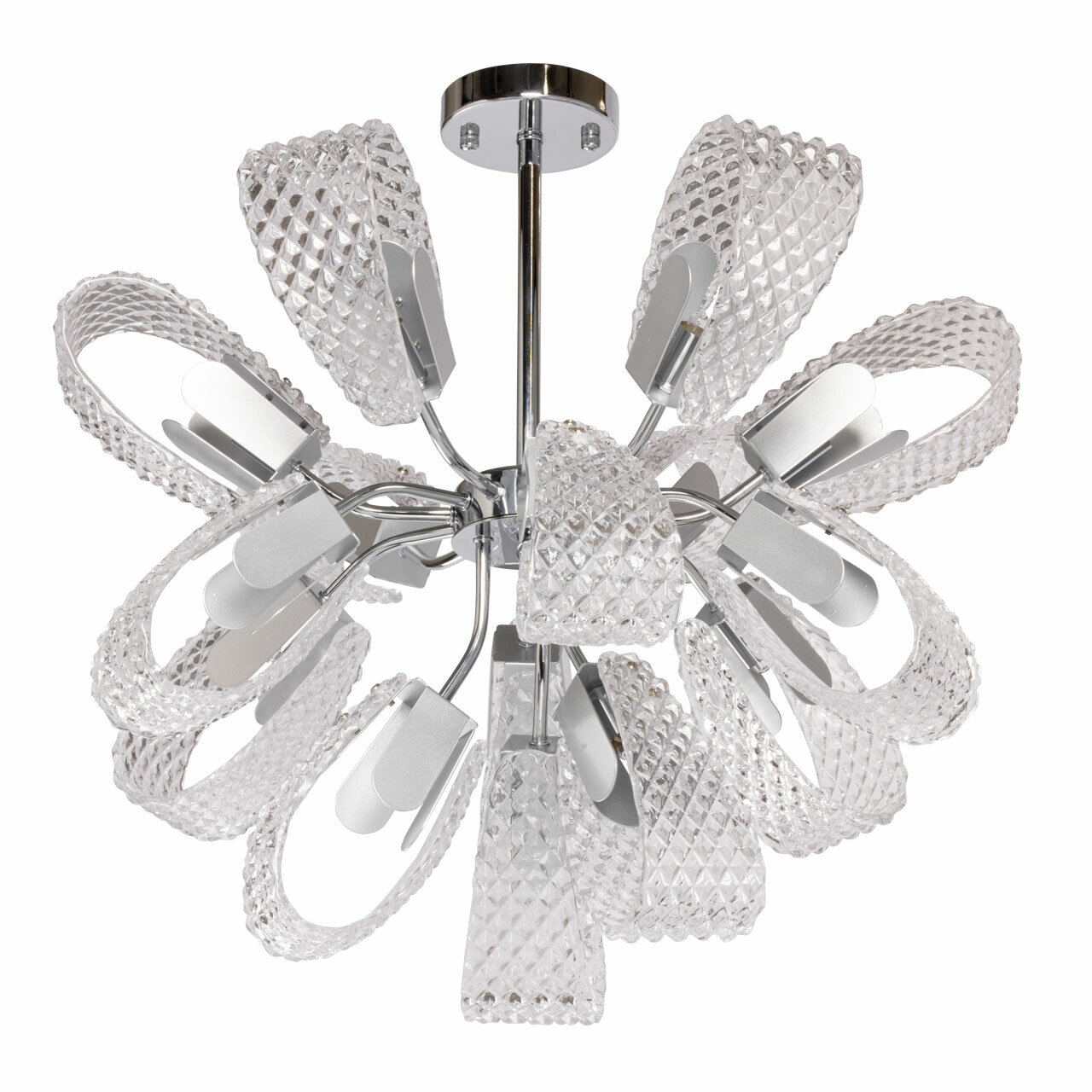 Люстра потолочная, светильник De City Бриз 111019015, 15*40W G9 2700К, цвет: хром