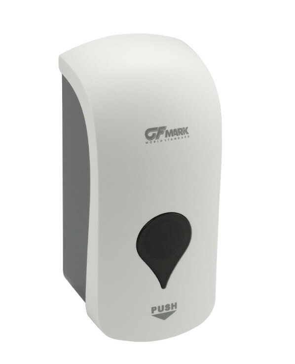 Диспенсер для мыла GFmark 635 универсальный пластиковый комбинированный с глазком 1000 мл