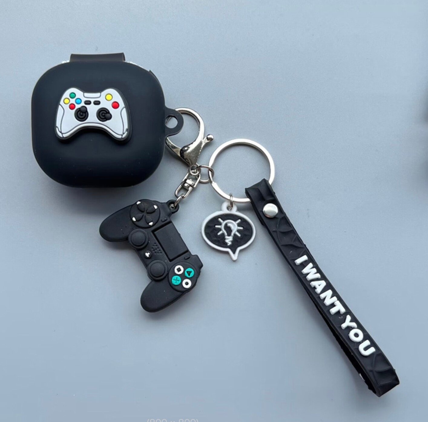 Чехол защитный с брелком геймпад MyPads R315513 для наушников JBL LIVE PRO + TWS / LIVE PRO 2 TWS Bluetooth, силиконовый, защитный чехол