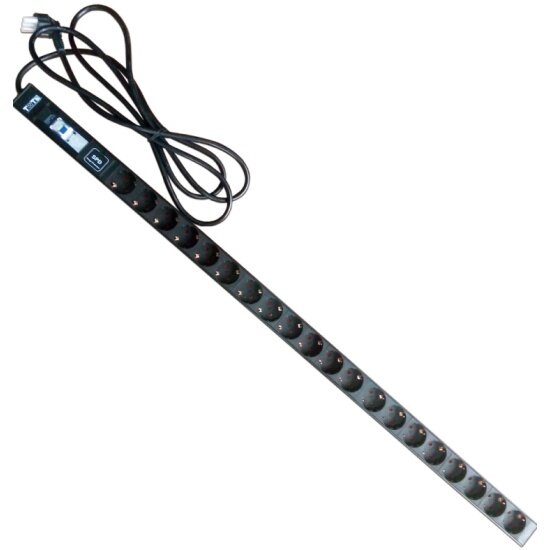 Блок розеток Lanmaster 20 шт, ZeroU, 3 м TWT-PDV-20GS-GP