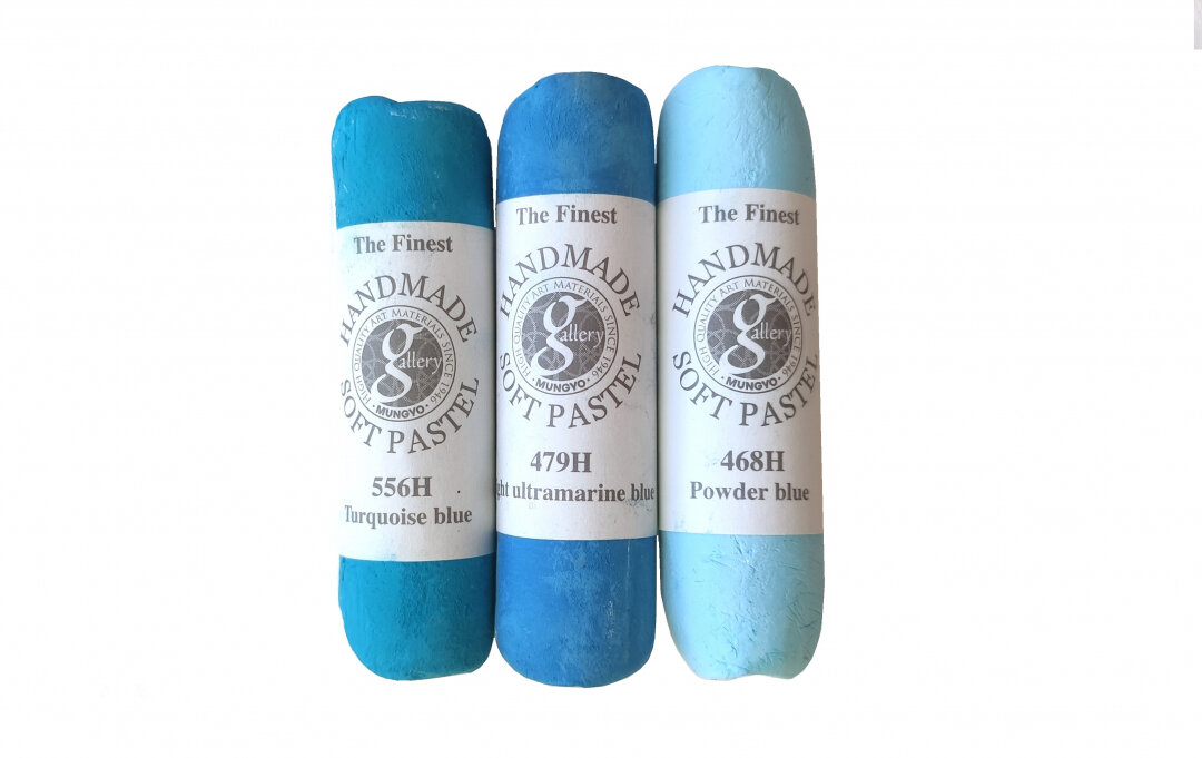 Mungyo Набор сухой пастели soft "Gallery Handmade", "Аквамарин", 3 цв.