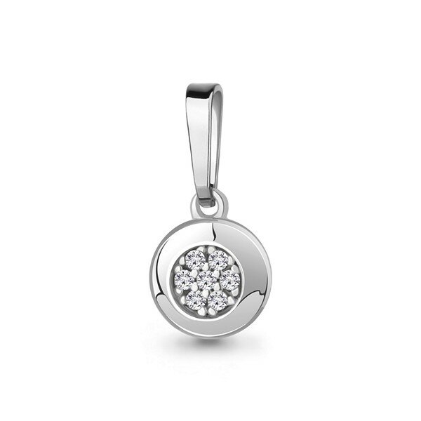 Подвеска, серебро, 925 проба, фианит
