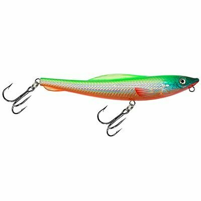 Воблер для рыбалки AQUA CRAZY DOG Sinking 100mm, цвет 104 (зеленая спинка), 1 штука