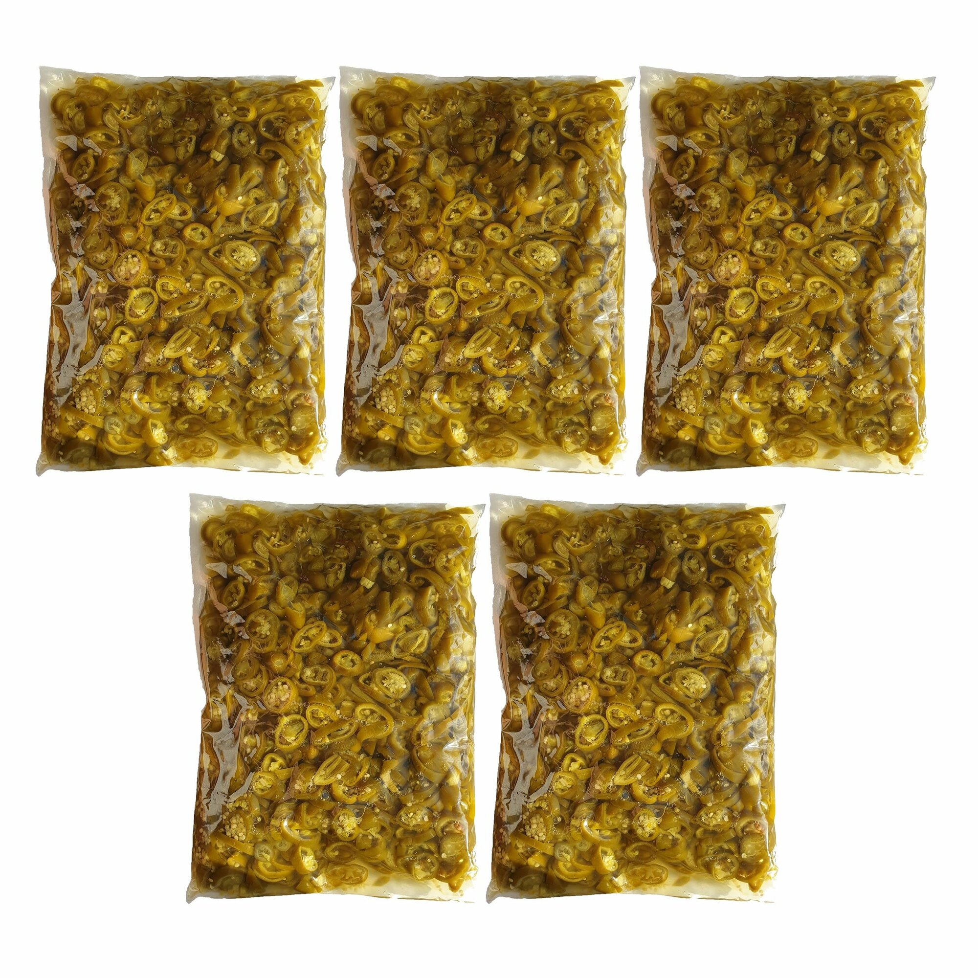 Перец Халапеньо зеленый Маринованный, 5 пакетов по1800 г