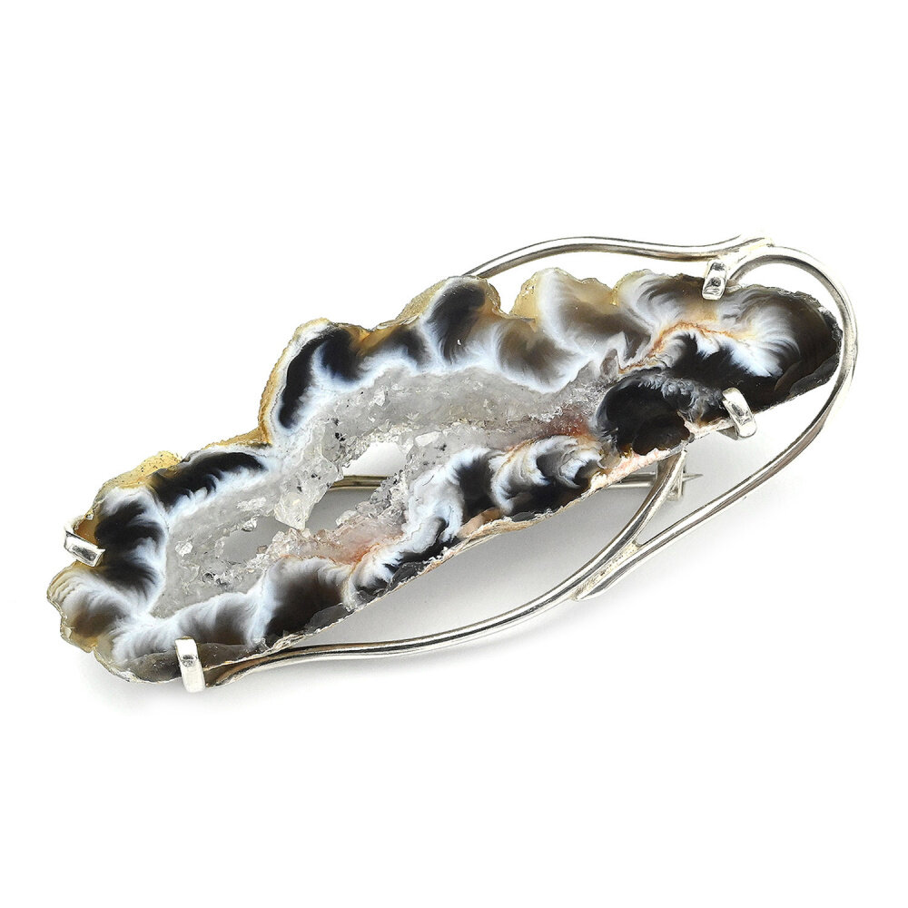 Брошь, агат