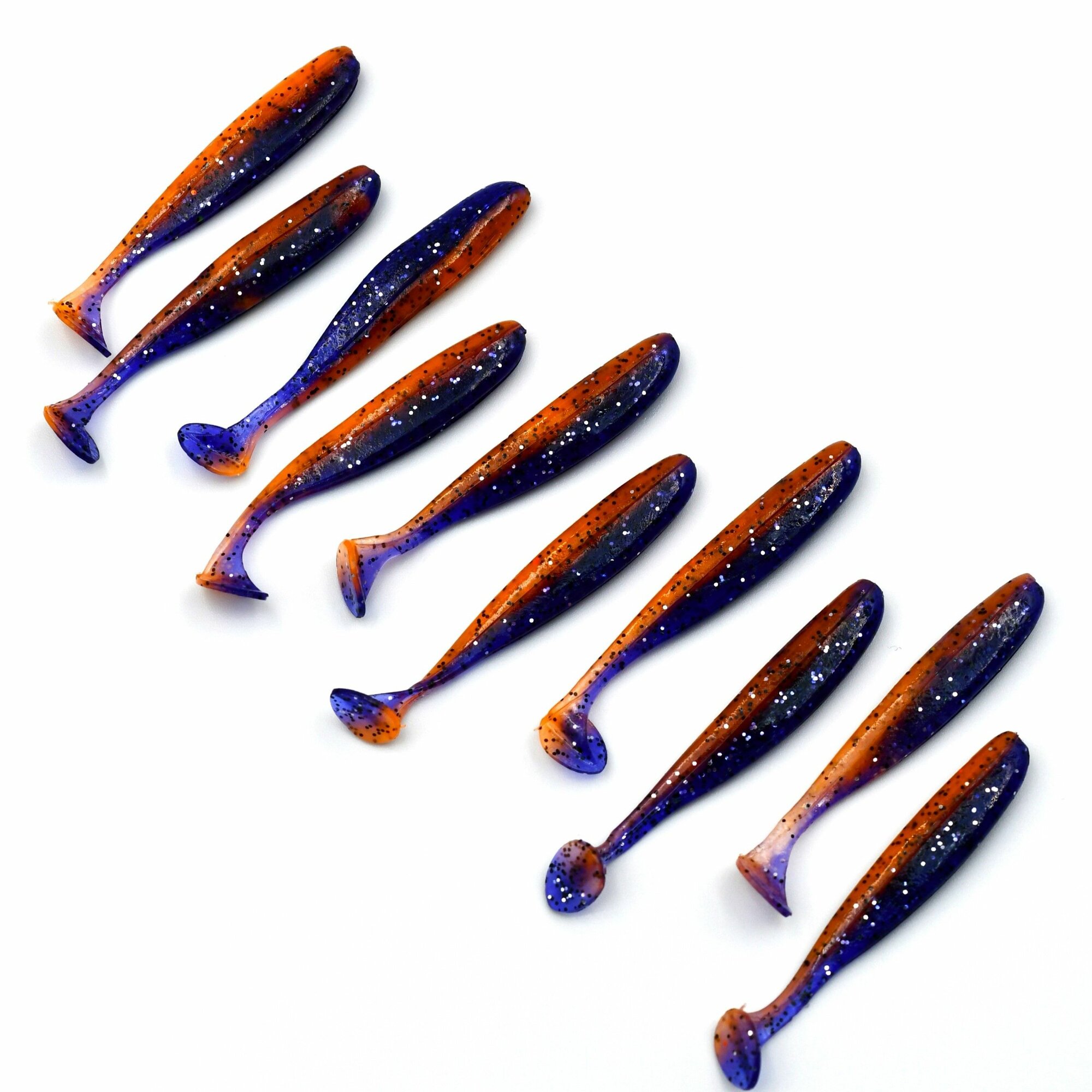 Силиконовая приманка виброхвост 10 штук 2" Япония на окуня; судака; щуку